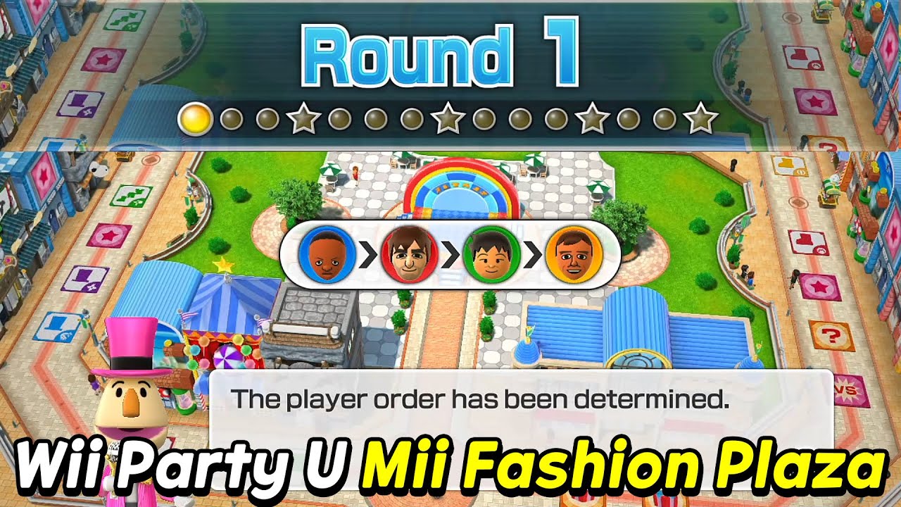 Wii Party U Mii Fashion Plaza gameplay | Theo Vs Andre Vs Zi-Kai Vs ...