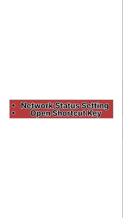 Network Status Setting Open Shortcut Key. #keyboard #pc #windows #computer #key #new #creat # ...