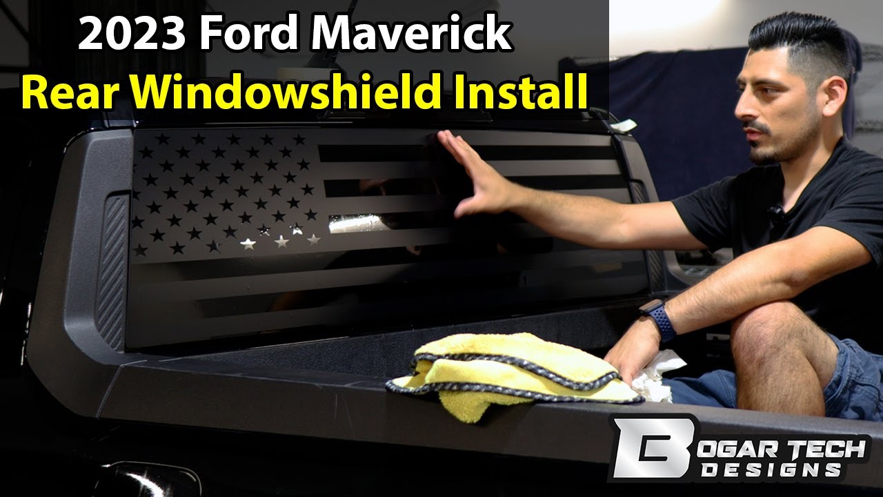 Ford Maverick 2022-2025 Rear Window American Flag Decal Install - YouTube