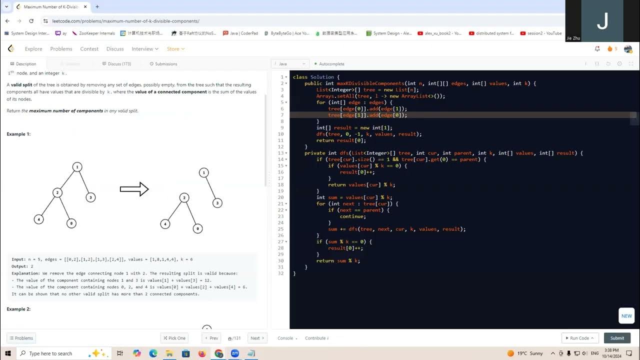 2872. Maximum Number of K-Divisible Components - YouTube