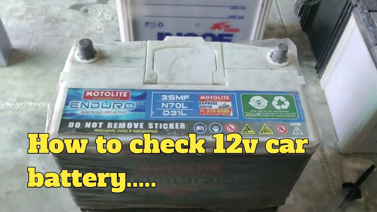 How to check 12v car battery | BMI MOTOLITE - YouTube