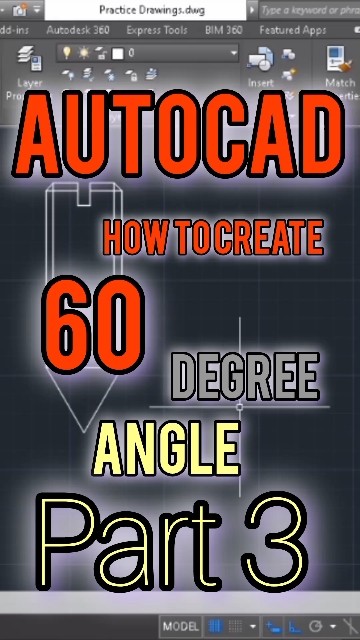 How to create 60° anglular line in AutoCAD | 60° angle ki line kasa banayn - YouTube