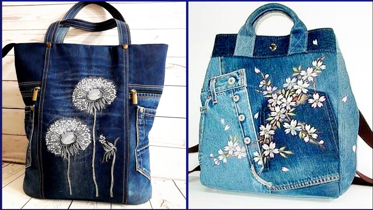 Best Collection Denim handmade Crafts bags ideas - YouTube