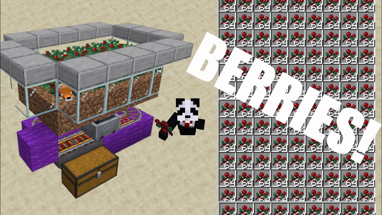 How to make an EFFICIENT BERRY FARM in Minecraft! (1.14 Java) - YouTube