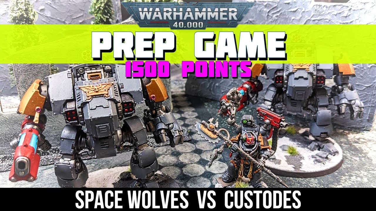 40K Space Wolves vs Custodes | Warhammer 40000 Strikeforce Battle ...