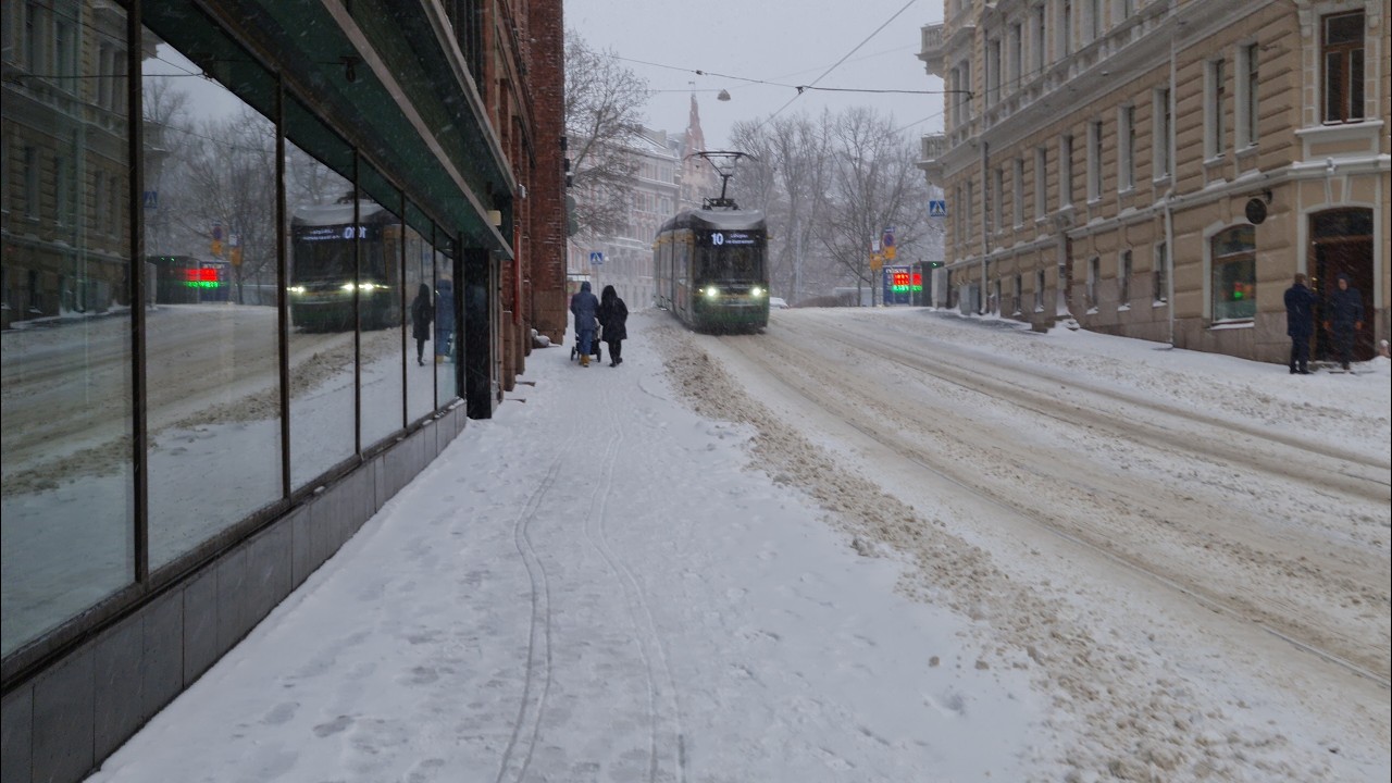 Frozen Streets of Helsinki: Extreme Cold Winter Walk in 4K! ️🚶‍♂️ - YouTube