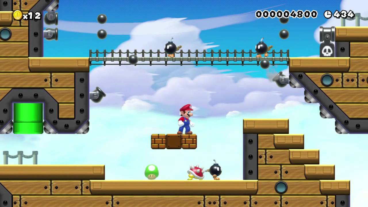 Super Mario Maker: Bowser Jr.'s Bomb Brigade (Hard) - YouTube