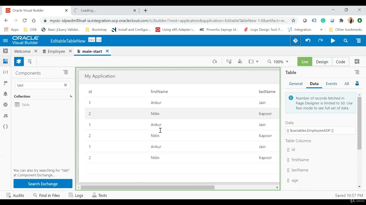 Sec 4 9 Oracle Visual Builder Cloud Service Vbcs Youtube