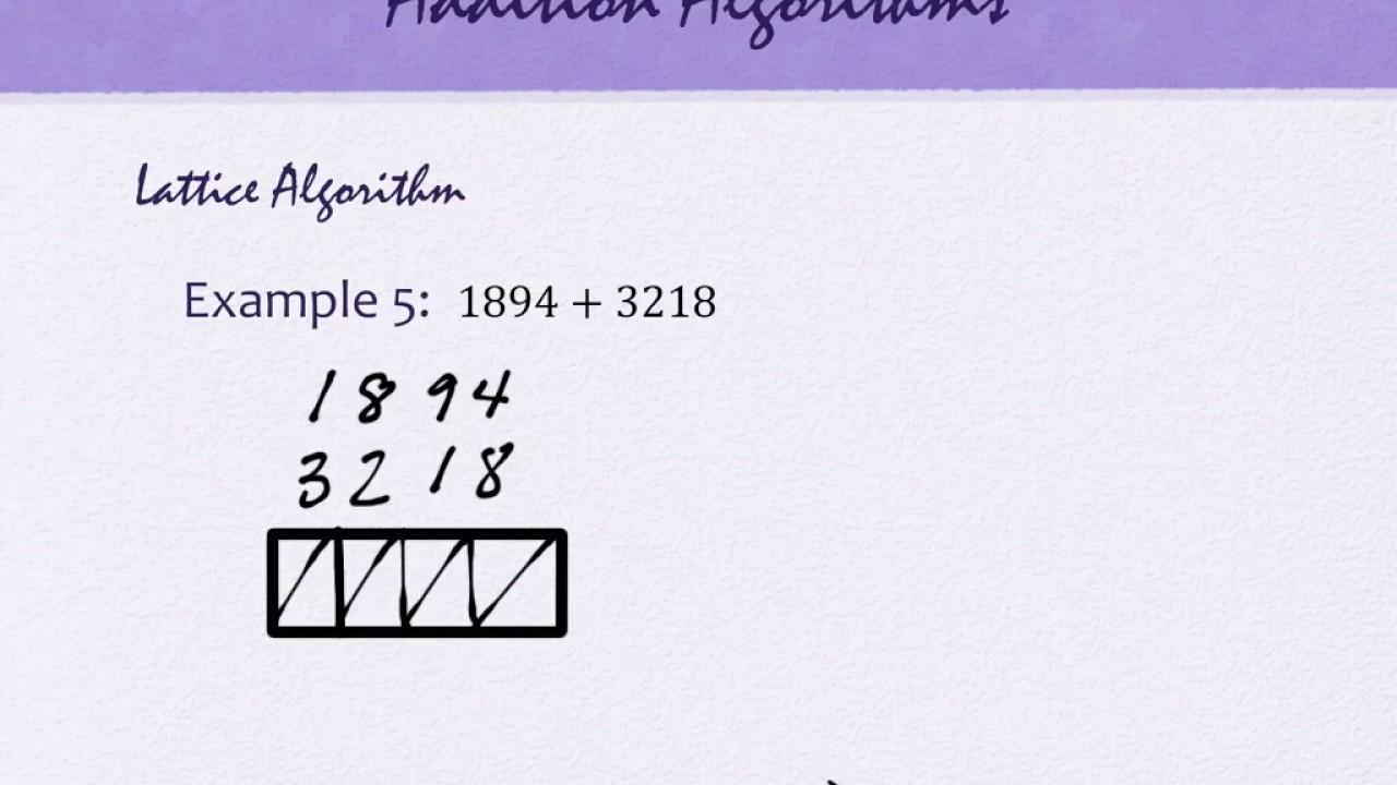 3 4 Addition And Subtraction Algorithms Part 1 Youtube