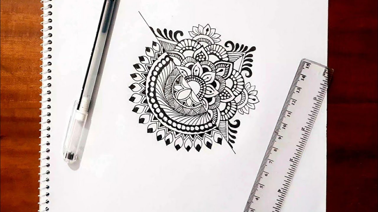 How to draw a mandala step by step - YouTube