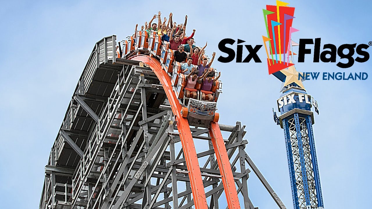SIX FLAGS NEW ENGLAND (1) 🇺🇲 El parque más SALVAJE de Massachusetts ...