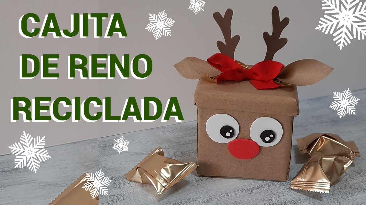 CAJA DE RENO PARA REGALAR EN NAVIDAD | reciclaje de cartón - YouTube