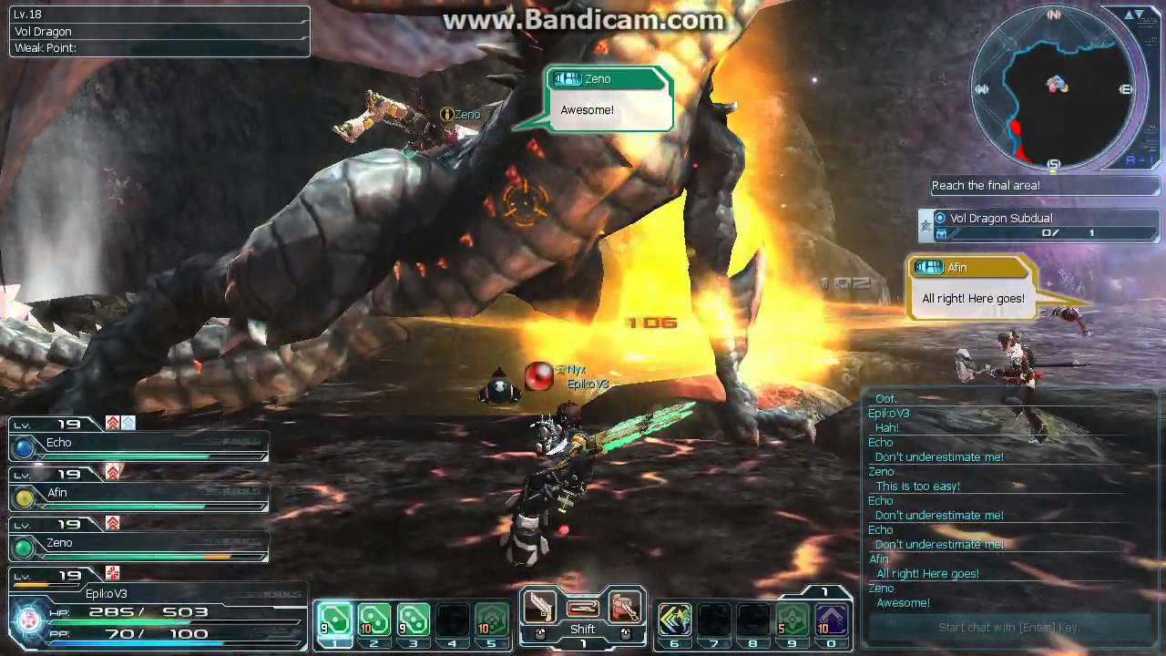 PSO2 SEA Vol Dragon Boss Battle remake - YouTube
