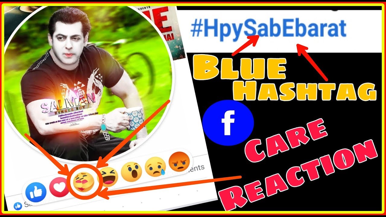 How To Enable Facebook Care Reaction | Blue hashtag | Facebook New ...