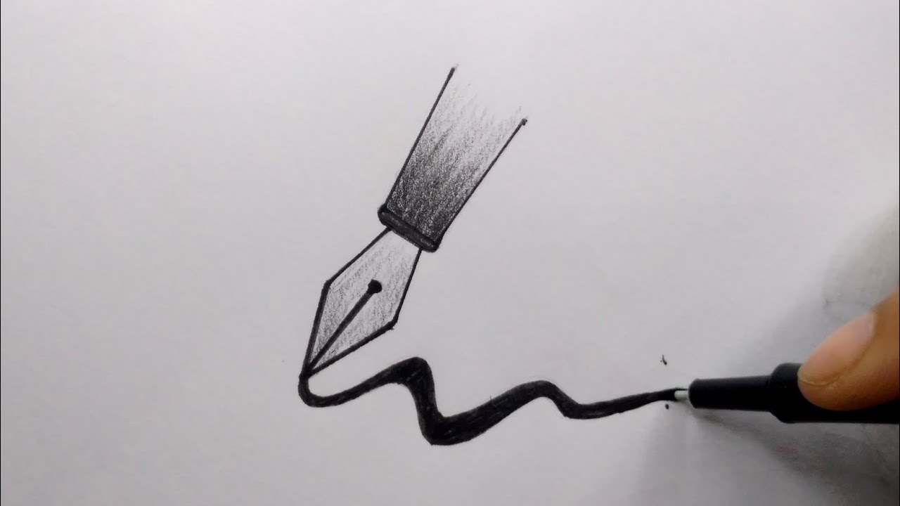 How To Draw Nib// Pen Nib Drawing// Easy Drawing - YouTube
