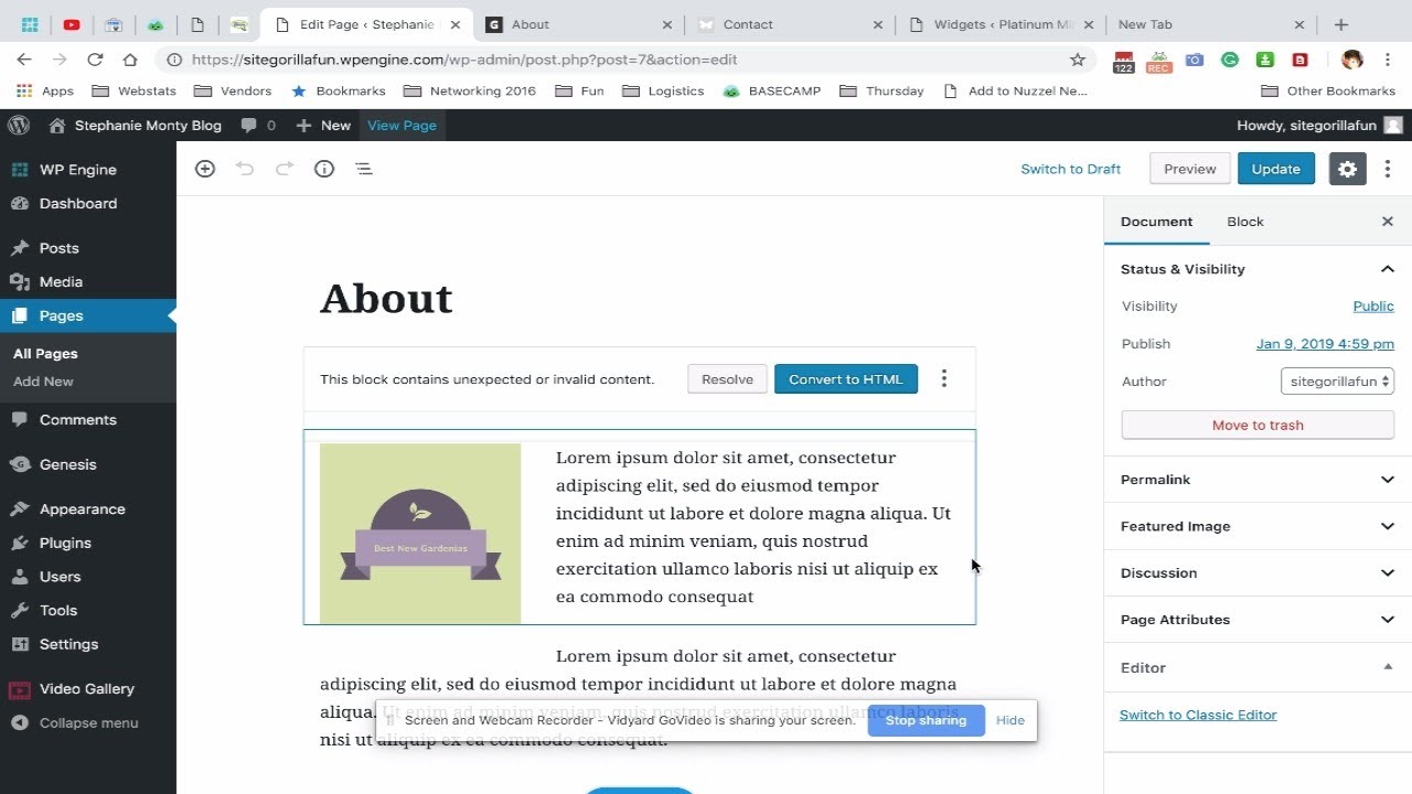 How To Change The Size Of A Photo In WordPress Blocks 2019 - YouTube