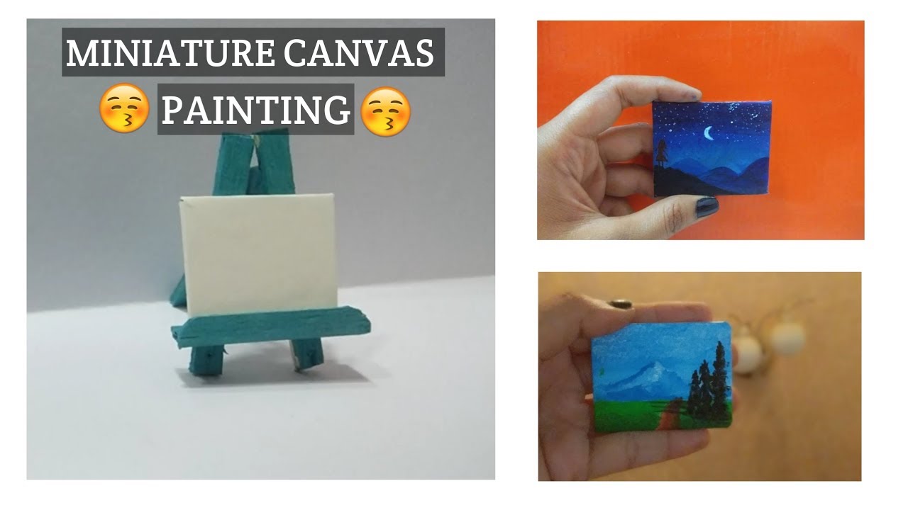 Miniature Realistic Canvas Painting 💖😘| Landscape | Acrylic Painting ...