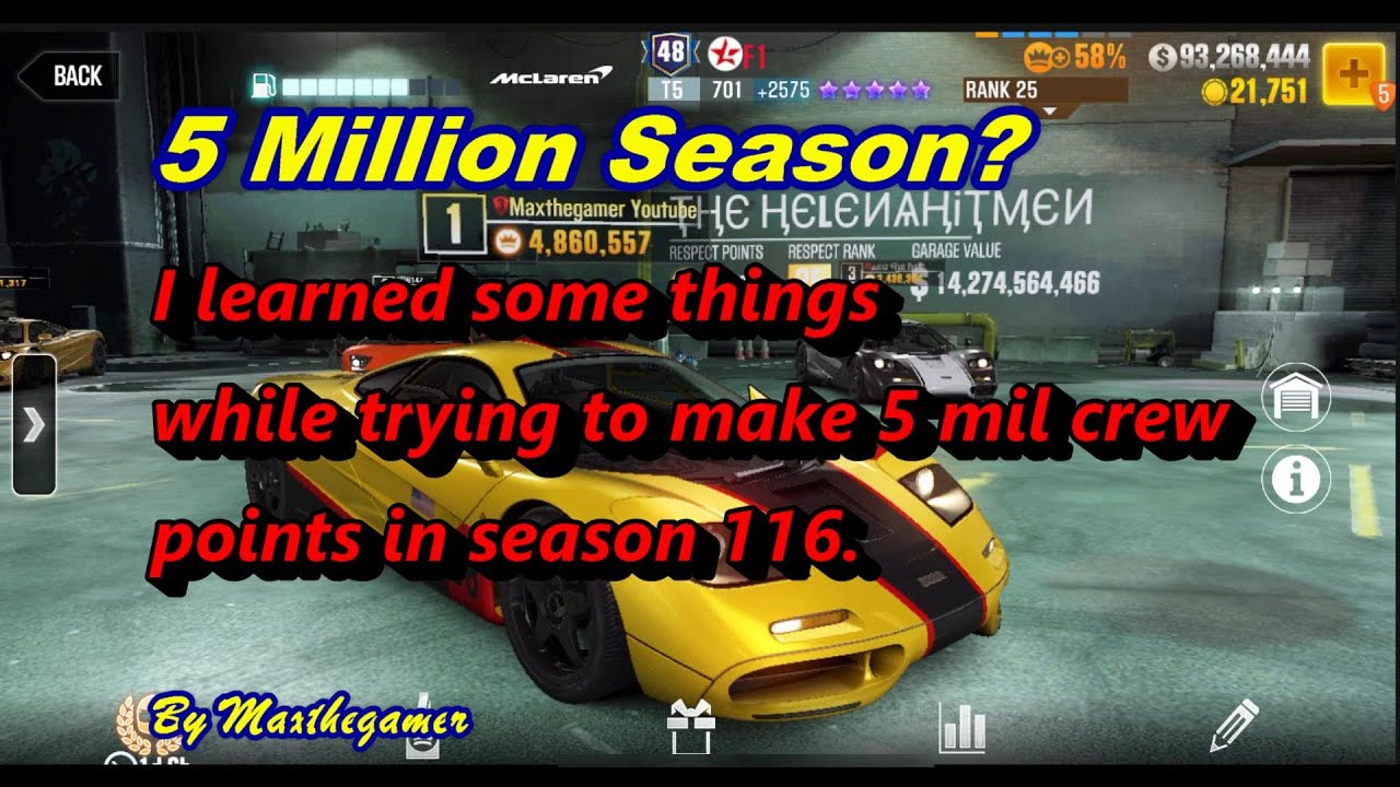 CSR2 | CSR Racing 2 : 5 Million RP in Season 116? - YouTube