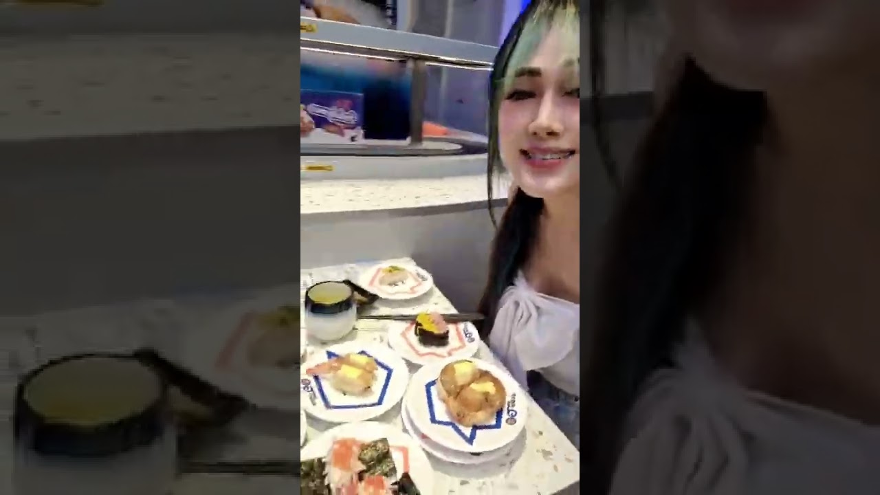 ASMR MUKBANG SUSHI SASHIMI at Sushi-GO AMK Hub 💋 SG EAT with Seraphina ...