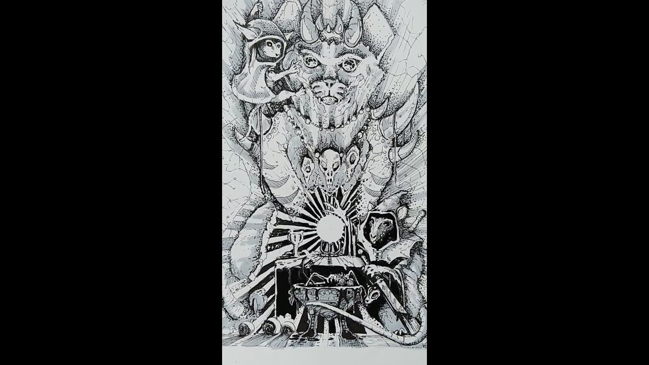 Drawing Process Video - Cat Shrine - YouTube