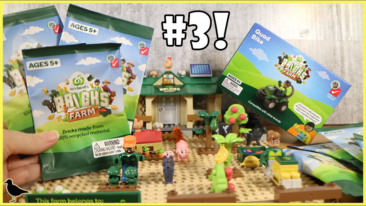 Woolworths Bricks Farm Mystery Packs Opening #3 Plus Quad Bike Set ...