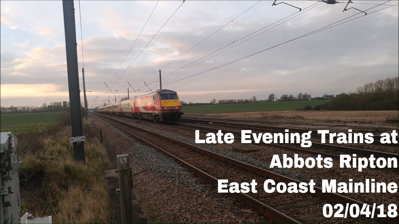Late Evening Trains at Abbots Ripton, ECML | 02/04/18 - YouTube
