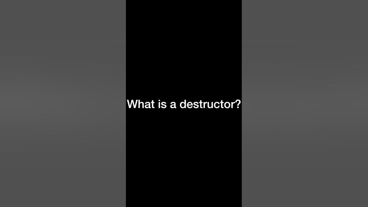 What Is A Destructor Coding Interview Question Basic Level Questioncodinginterview Keepcoding