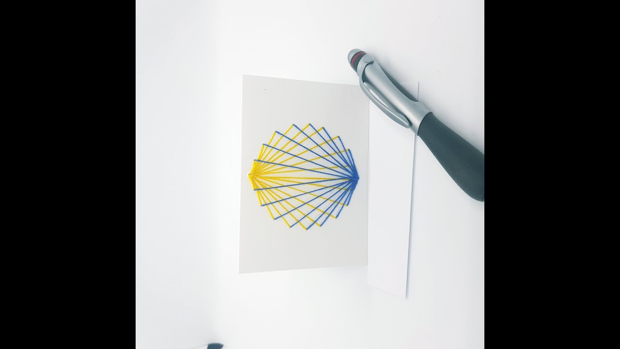 ‘Art Deco’ string art tutorial 3 of 3 - YouTube