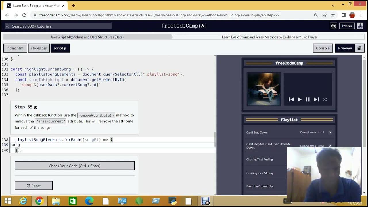 Freecodecamp Solved Learn Basic String And Array Methods By Building A Music Player Step55 9648