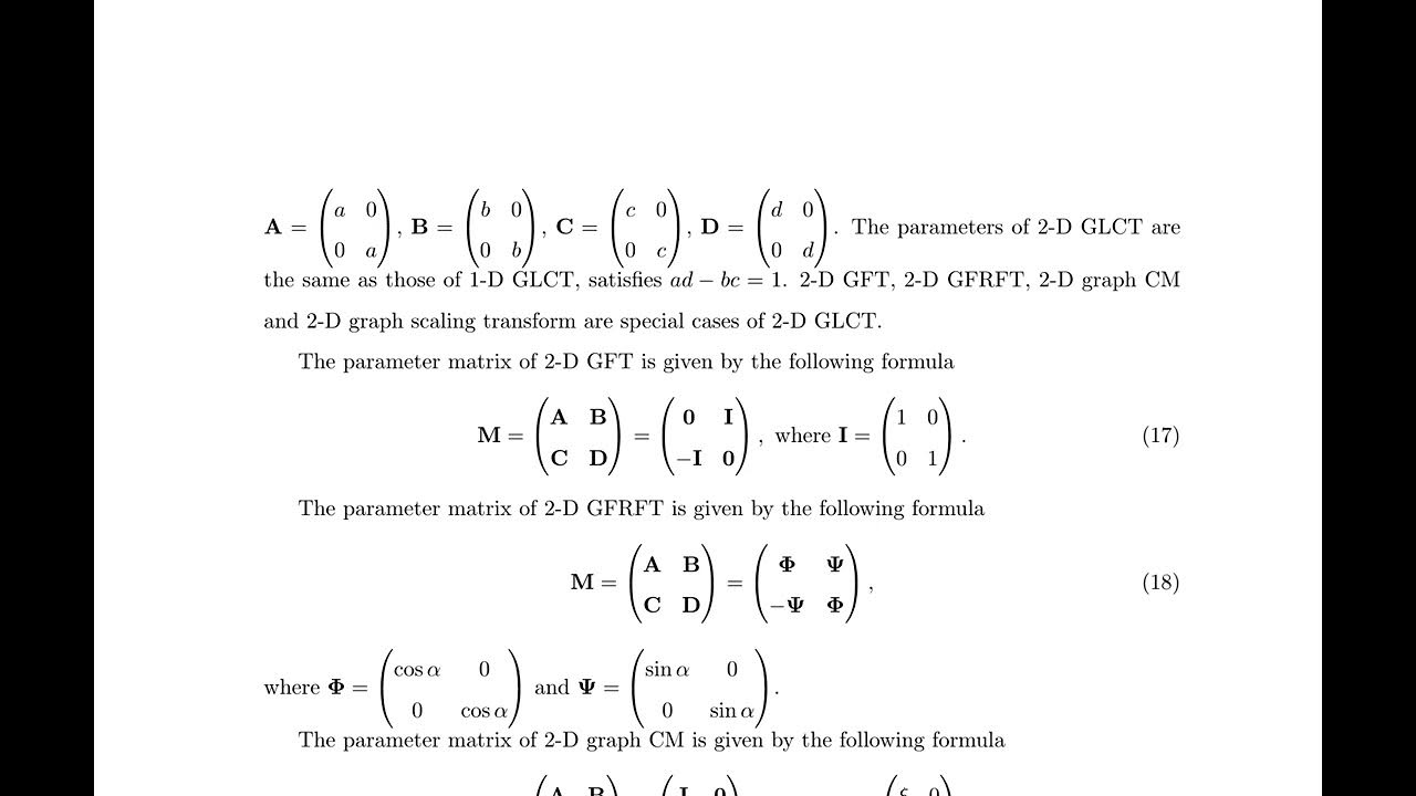 Multi-dimensional Graph Linear Canonical Transform - ArXiv:2407.18931 - YouTube
