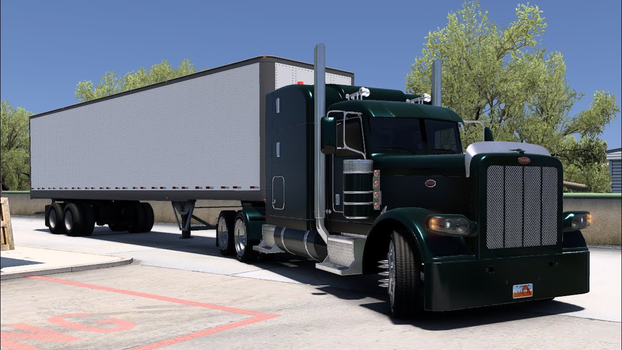 American truck Simulator / Trucking Career ( Green Peterbilt 389 Ultra ...