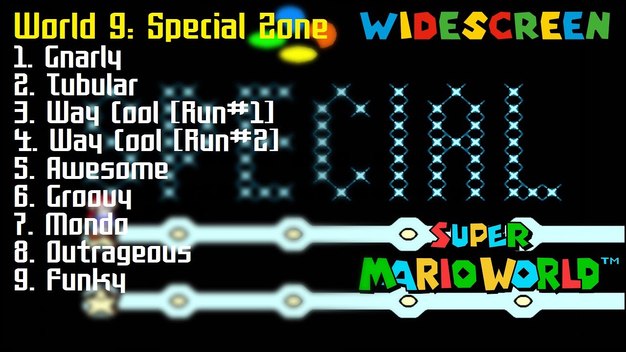Super Mario World (SNES|Widescreen) (100%) (9|9) / World 9: Special ...