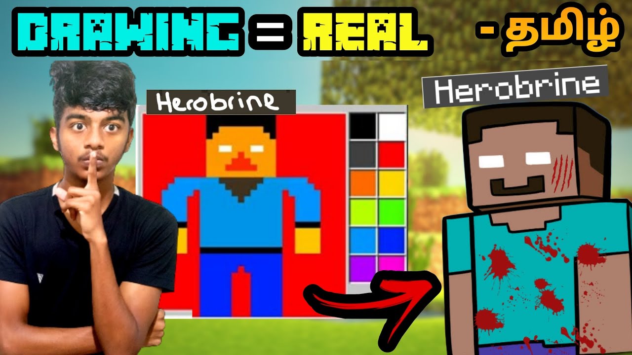 MINECRAFT BUT ANYTHING I PAINT I GET IN MINECRAFT IN TAMIL | Minecraft ...