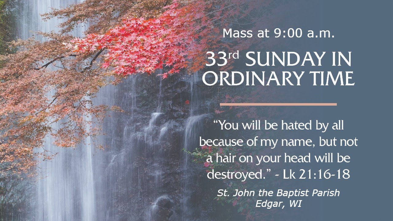 33rd Sunday in Ordinary Time | Sunday Mass November 13, 2022 - YouTube