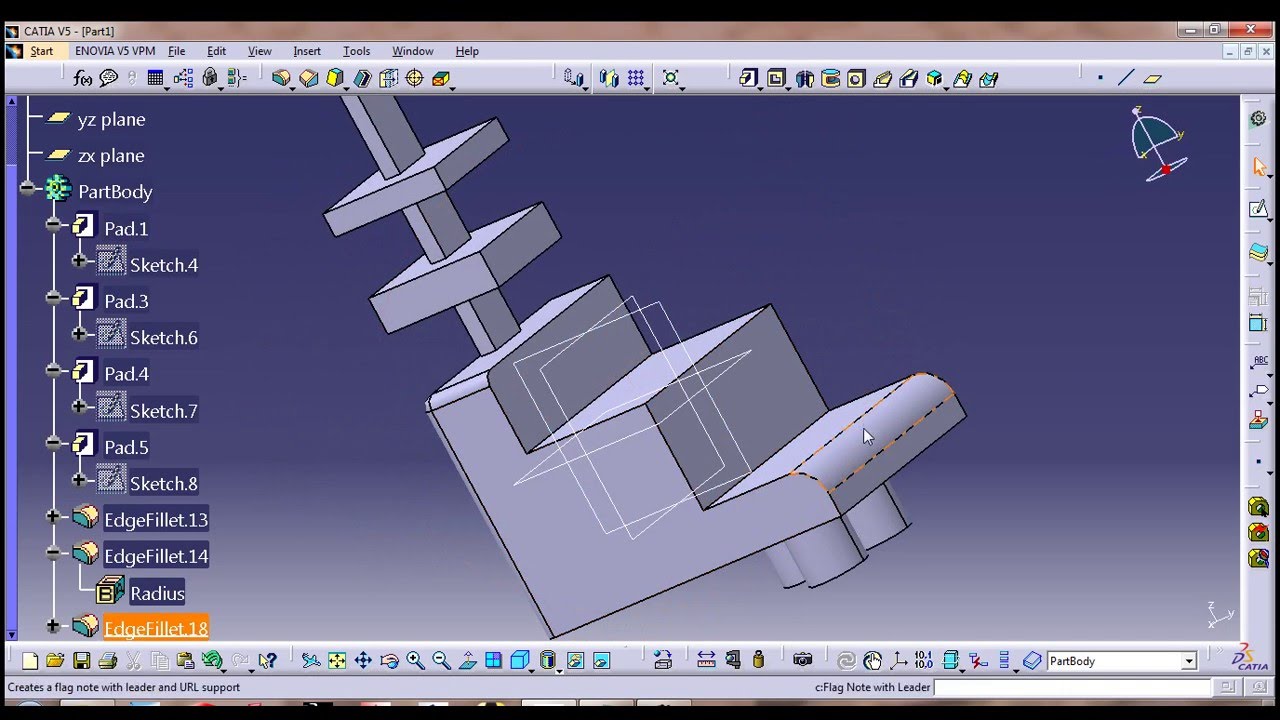Edge fillet - YouTube