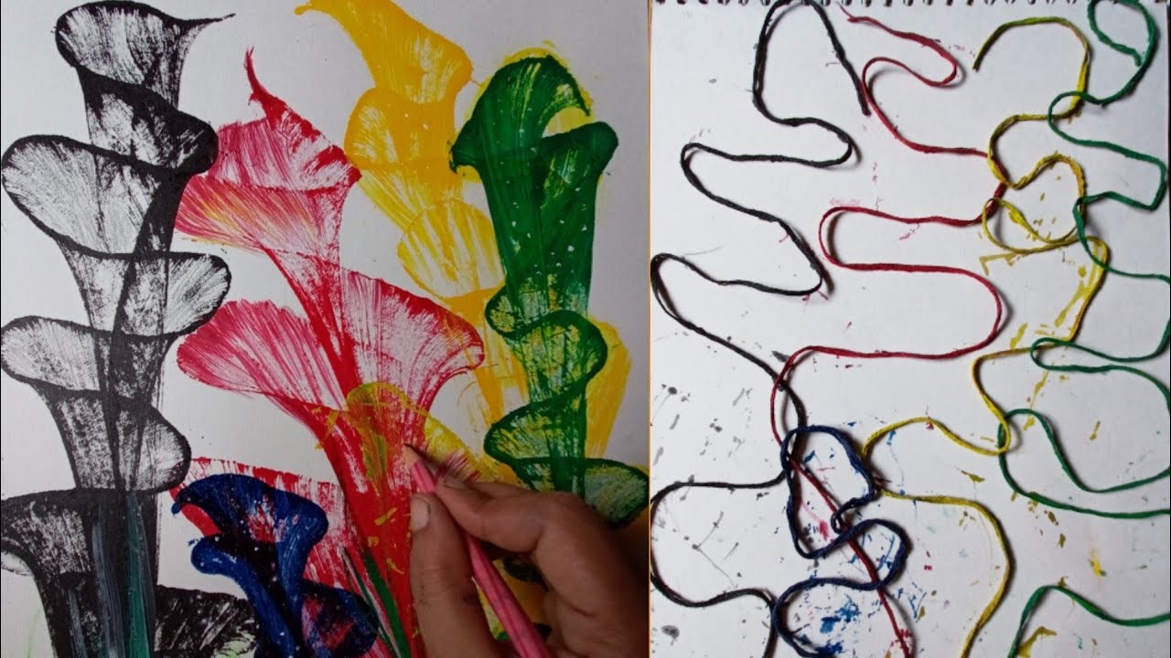 How to Make a Beautiful Flowers for Threads Painting | String Pull on ...