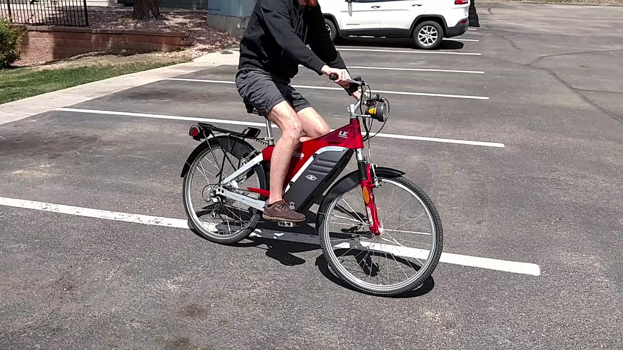 Riding on my 2000 eBike 36v Lee Iacocca with Li-on Battery - YouTube