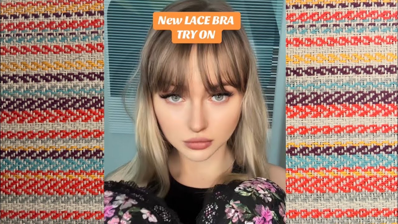 BLONDE TRY ON #3 | Lace Flower Bra - YouTube