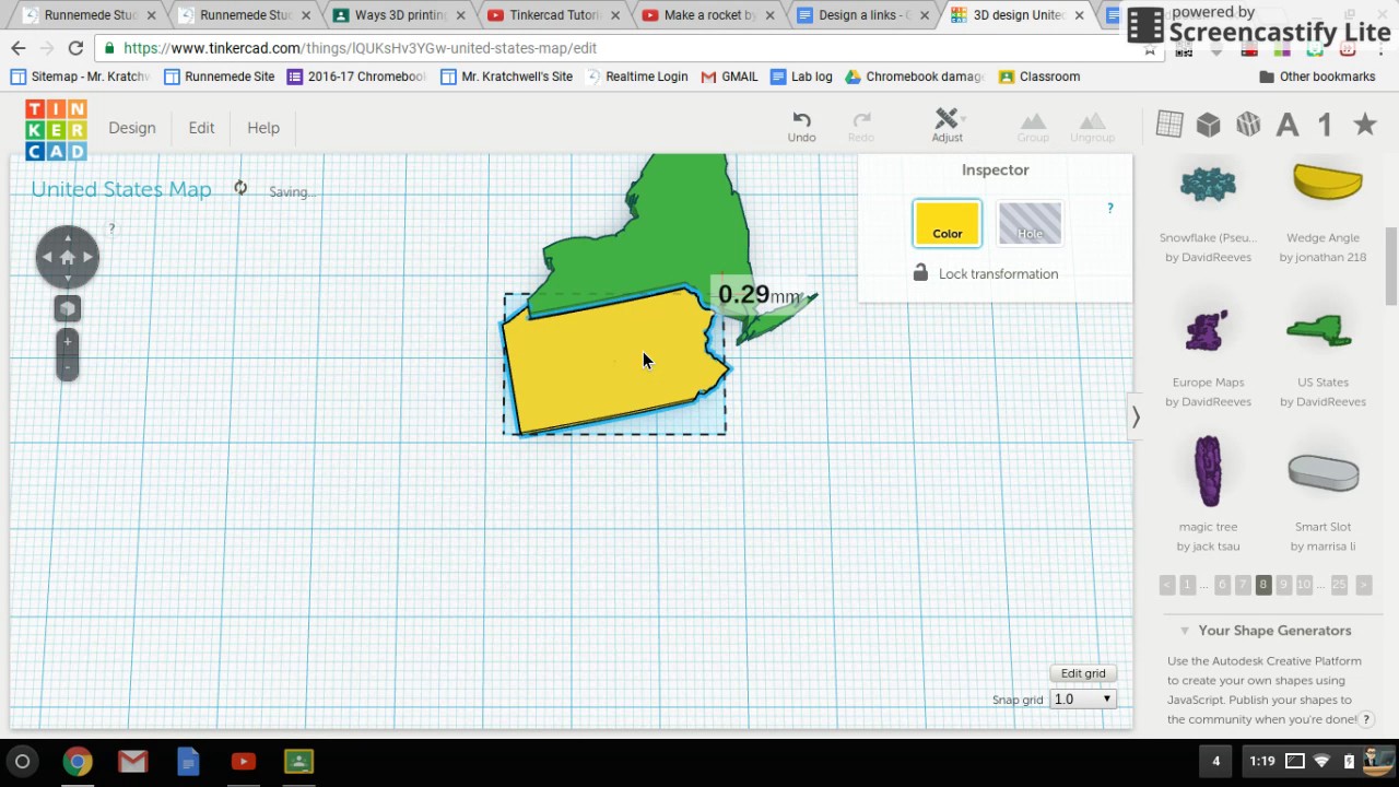 United States map in tinkercad - YouTube