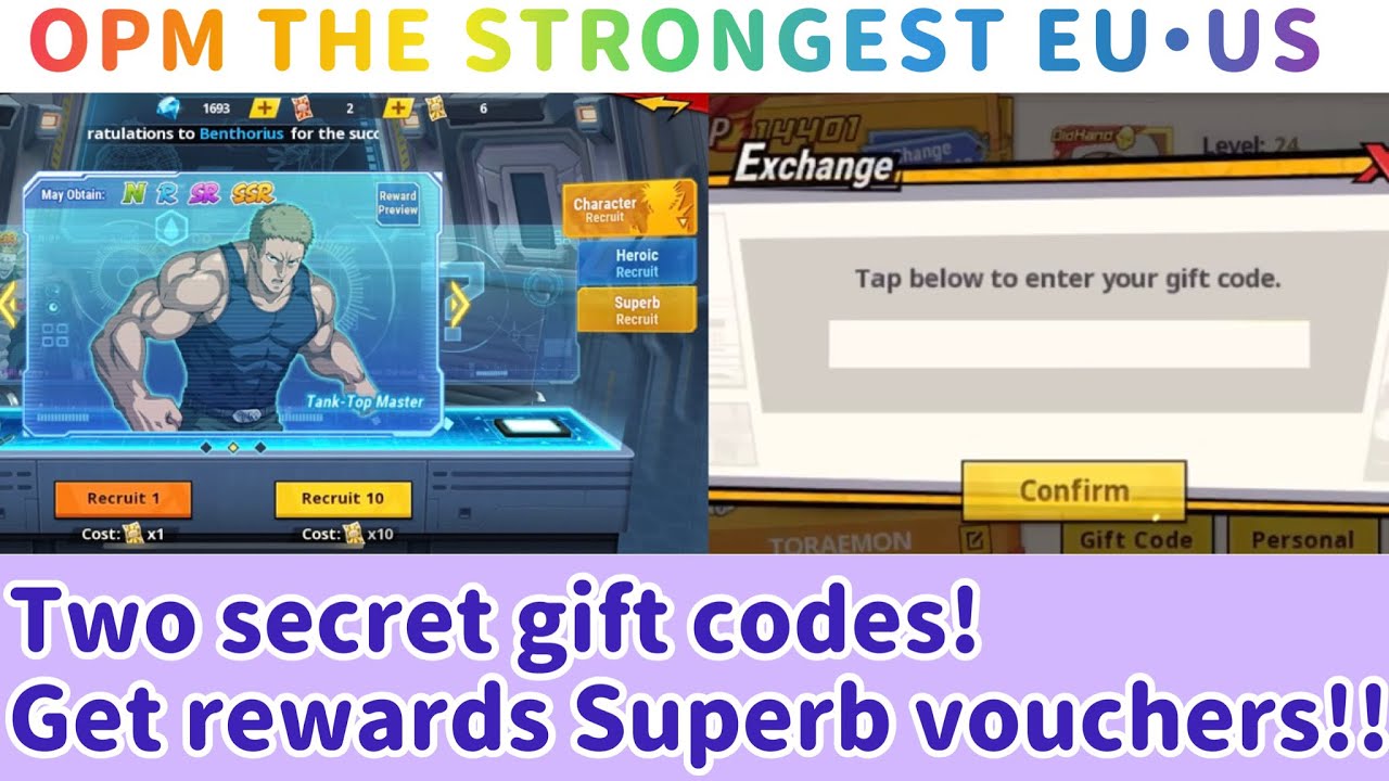 Two secret gift codes! Get special rewards Superb vouchers and so on ...