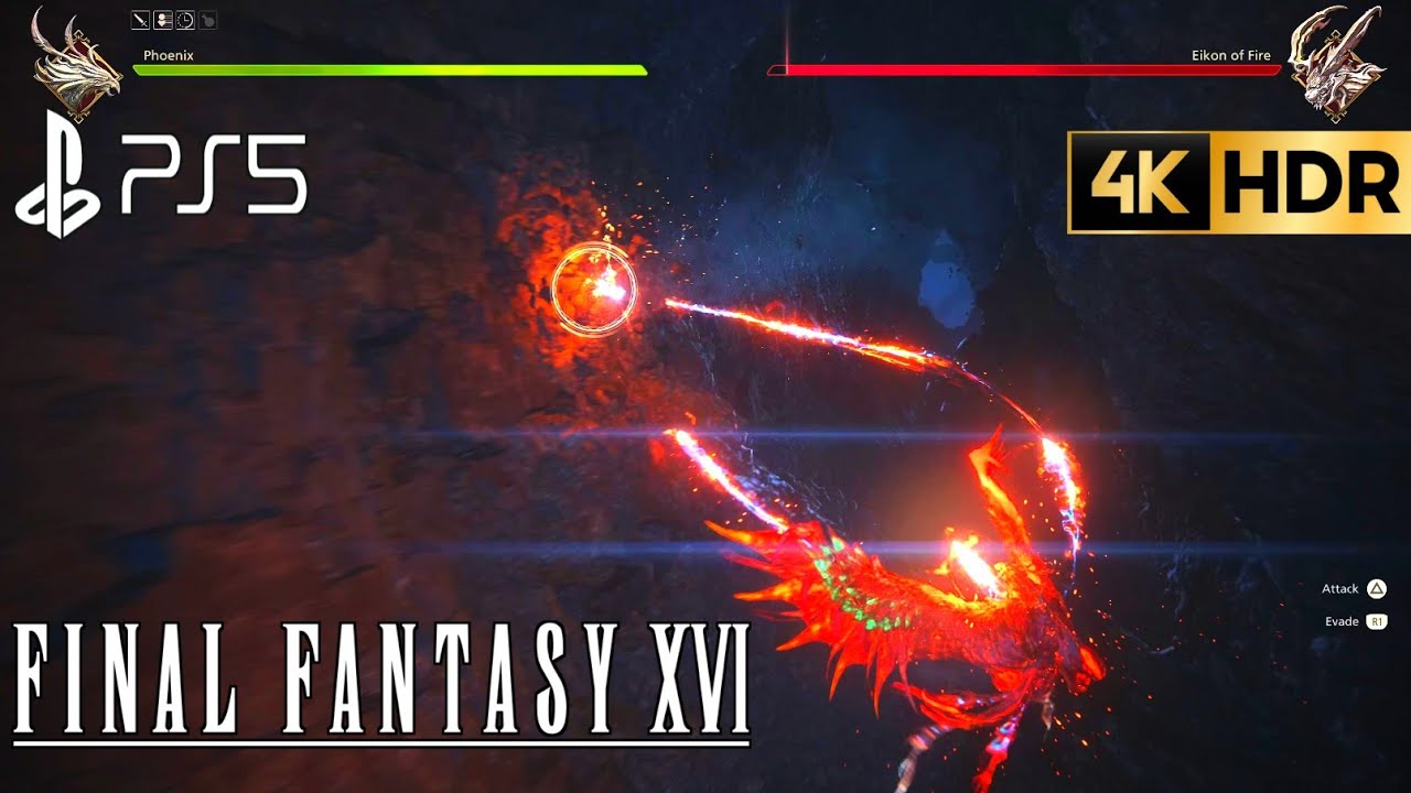 Final Fantasy 16 Eikon of Fire Boss Fight 4K HDR | Final Fantasy 16 ...