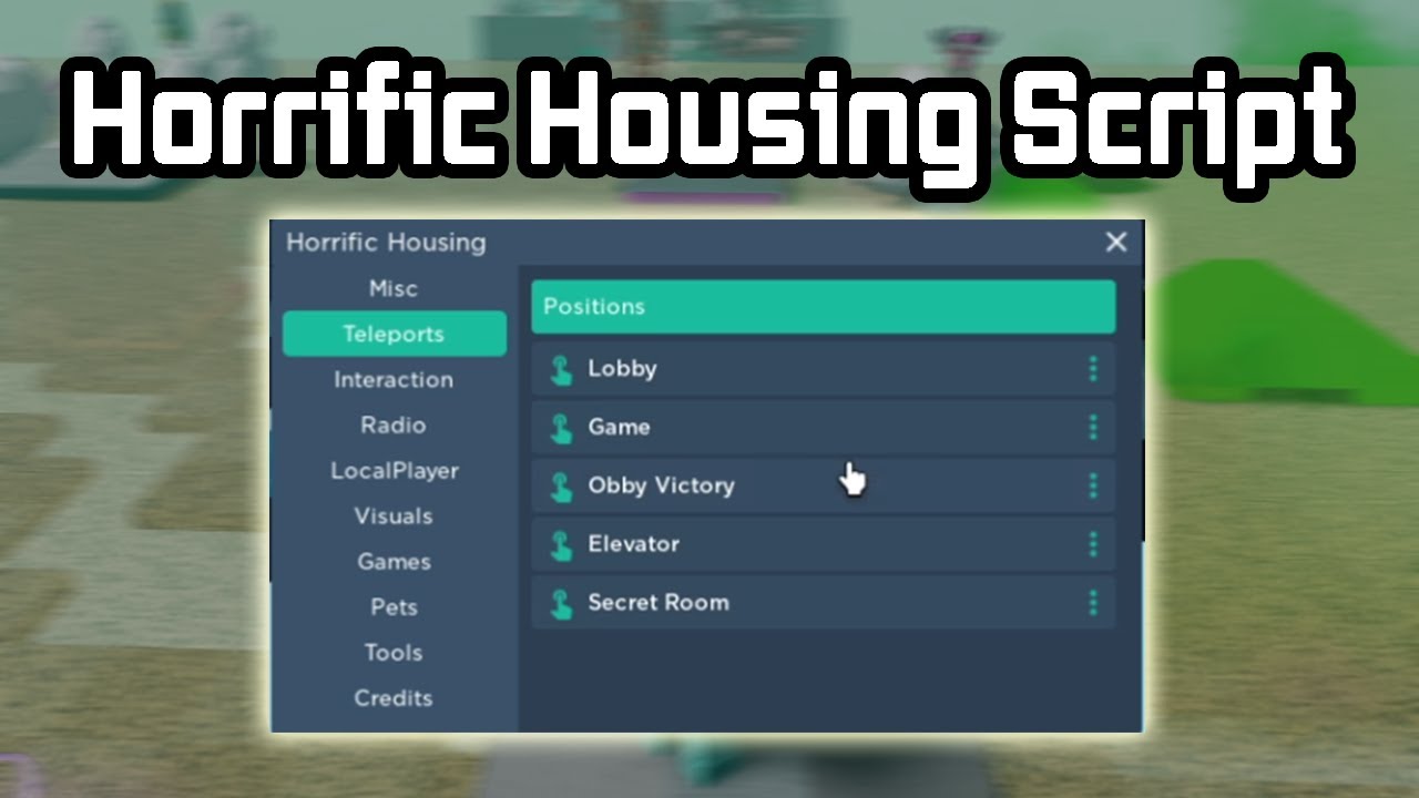 Horrific Housing Script - (Teleports, Inf Jump, ESP & More) - YouTube