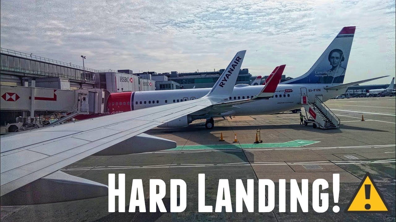 Ryanair Boeing 737 Hard Landing at Gatwick Airport - YouTube