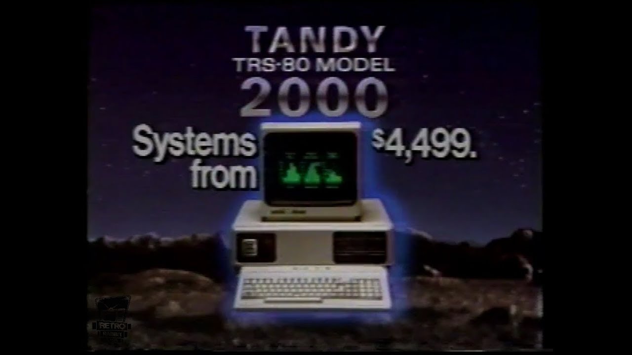 Tandy TRS-80 Model 2000 Computer 1984 Radio Shack TV Commercial $4,499 ...