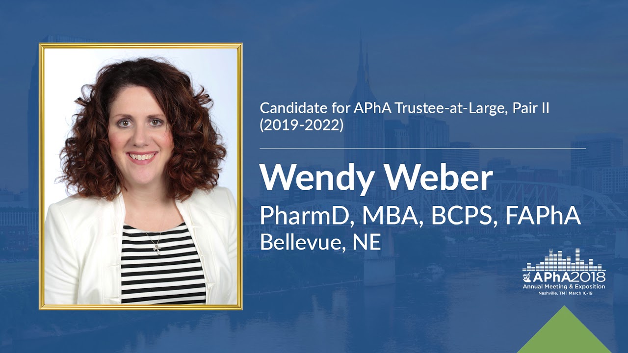 Wendy Weber, PharmD, MBA, BCPS, FAPhA - YouTube