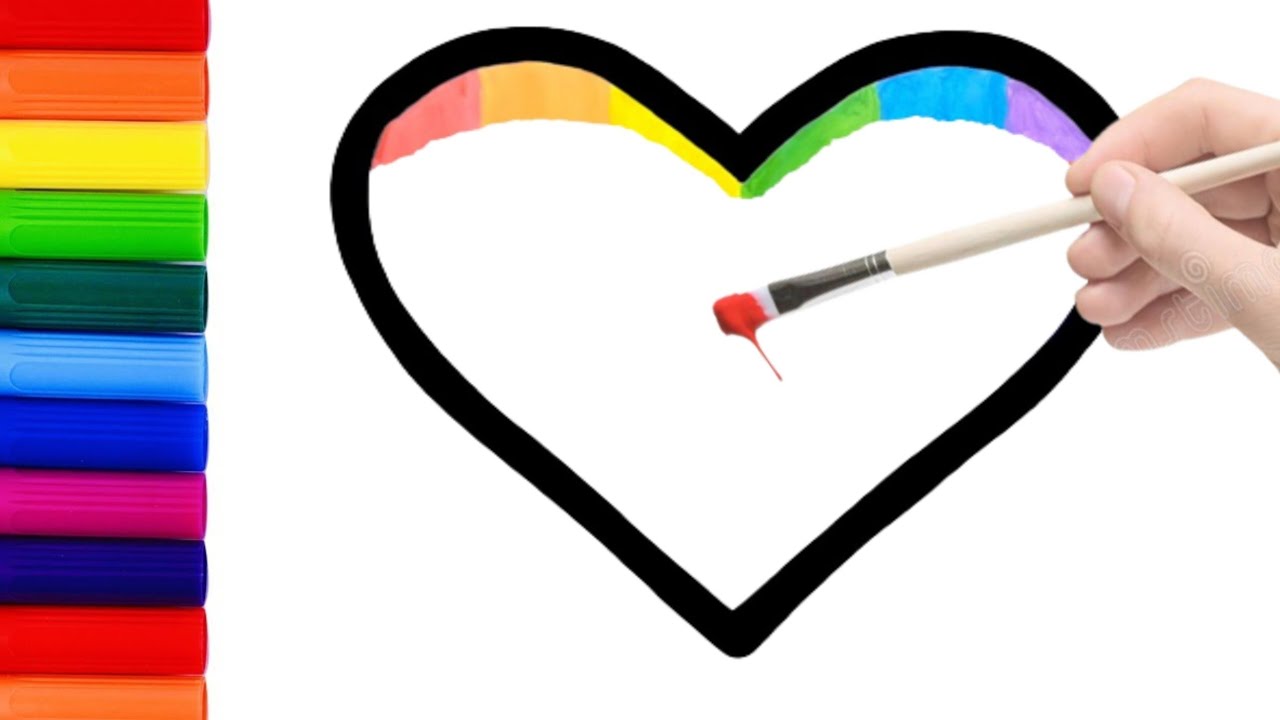 Colorful Heart Drawing ️ | How to Draw Heart Drawing step by step for ...