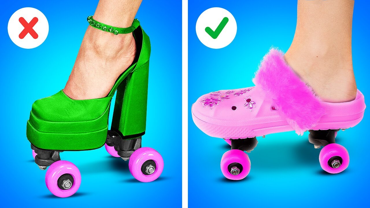 FAÇA VOCÊ MESMO SAPATOS LEGAIS COM RODAS! MANEIRAS FÁCEIS DE ...