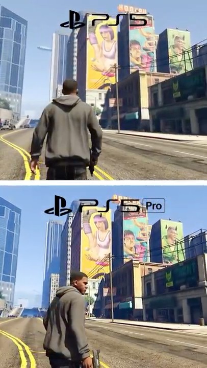 Ps5 Slim vs Ps5 Pro Game Comparison | Gta 5 Graphic Comparison Ps5 vs ...