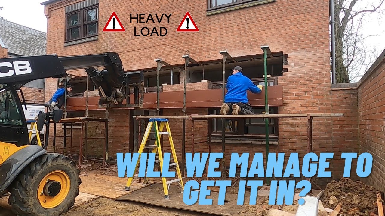 Installing a 750kg steel beam- The biggest steel install on Youtube ...