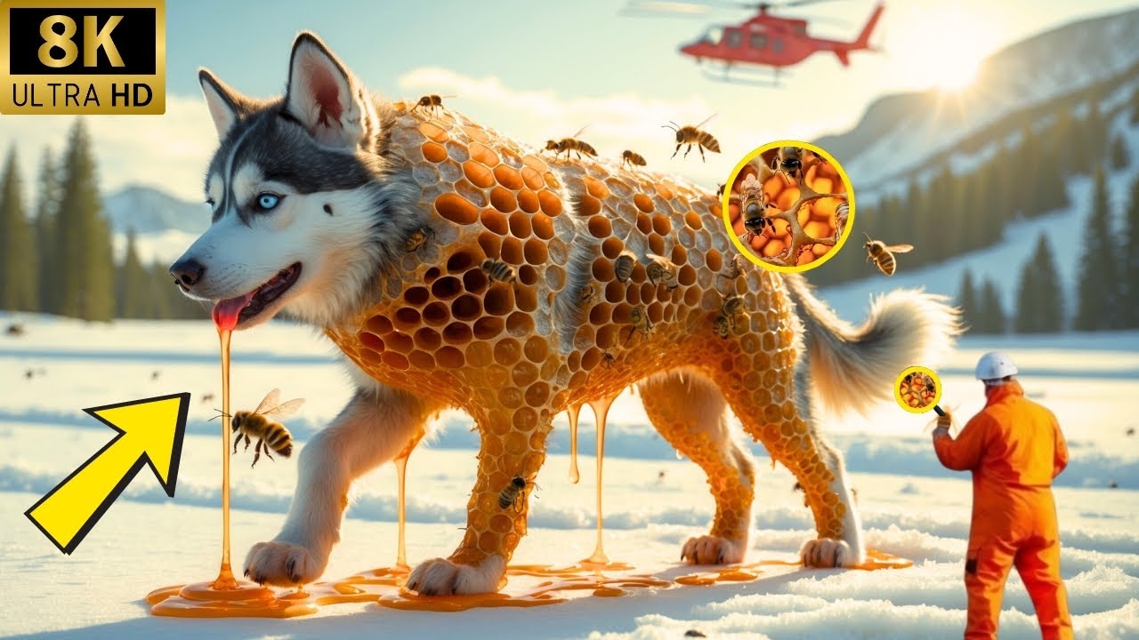 Baby Husky Covered with Venemous Bees and Barnacles saved by Brave ...